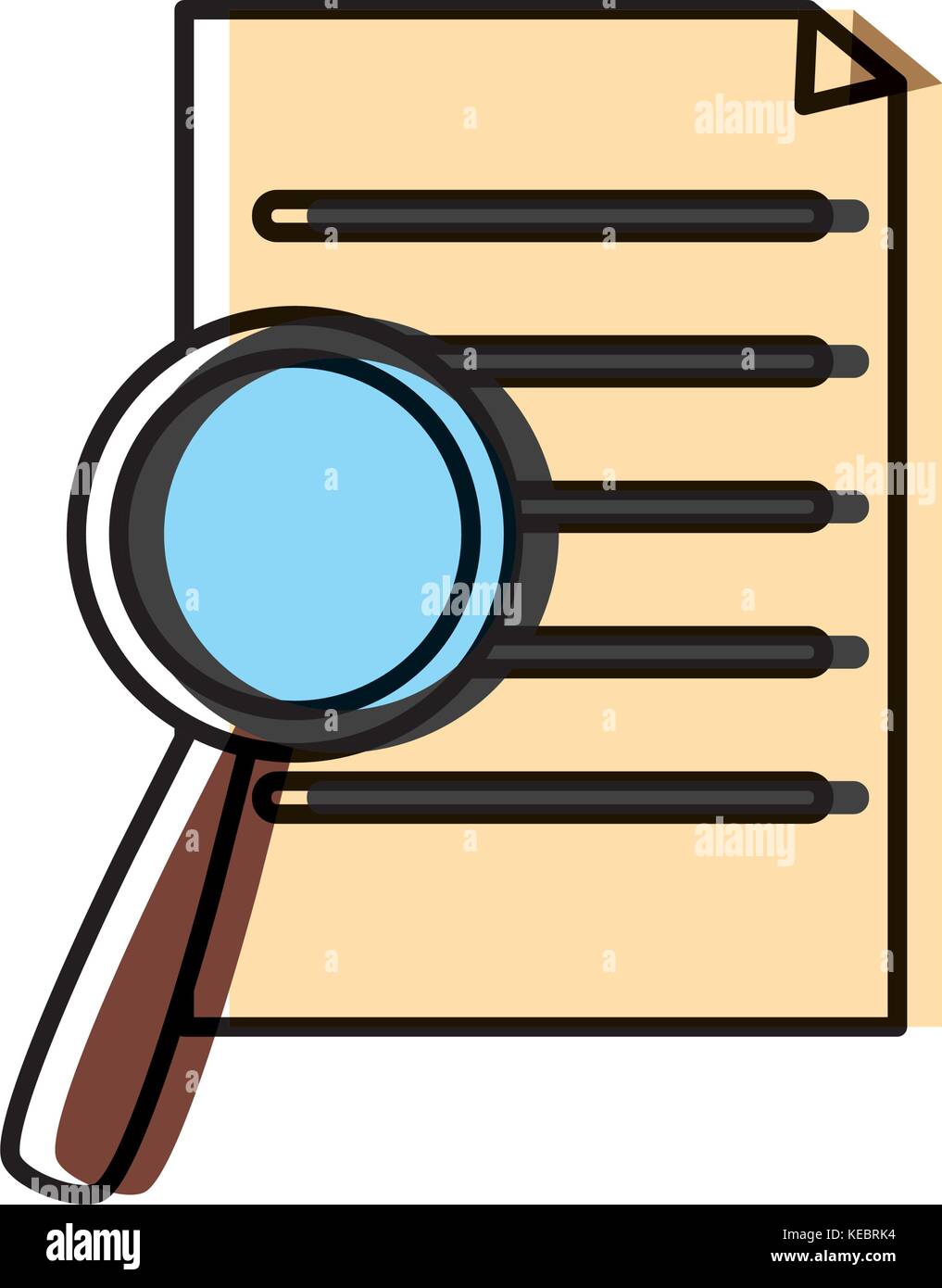 Searching in documents Stock Vector Image & Art - Alamy