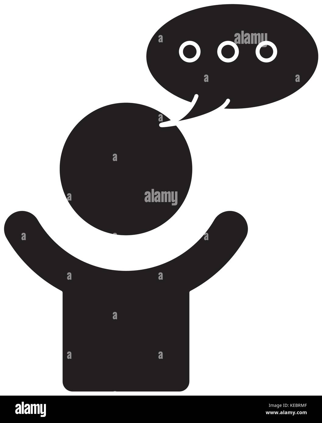 Man talking pictogram Stock Vector Image & Art - Alamy