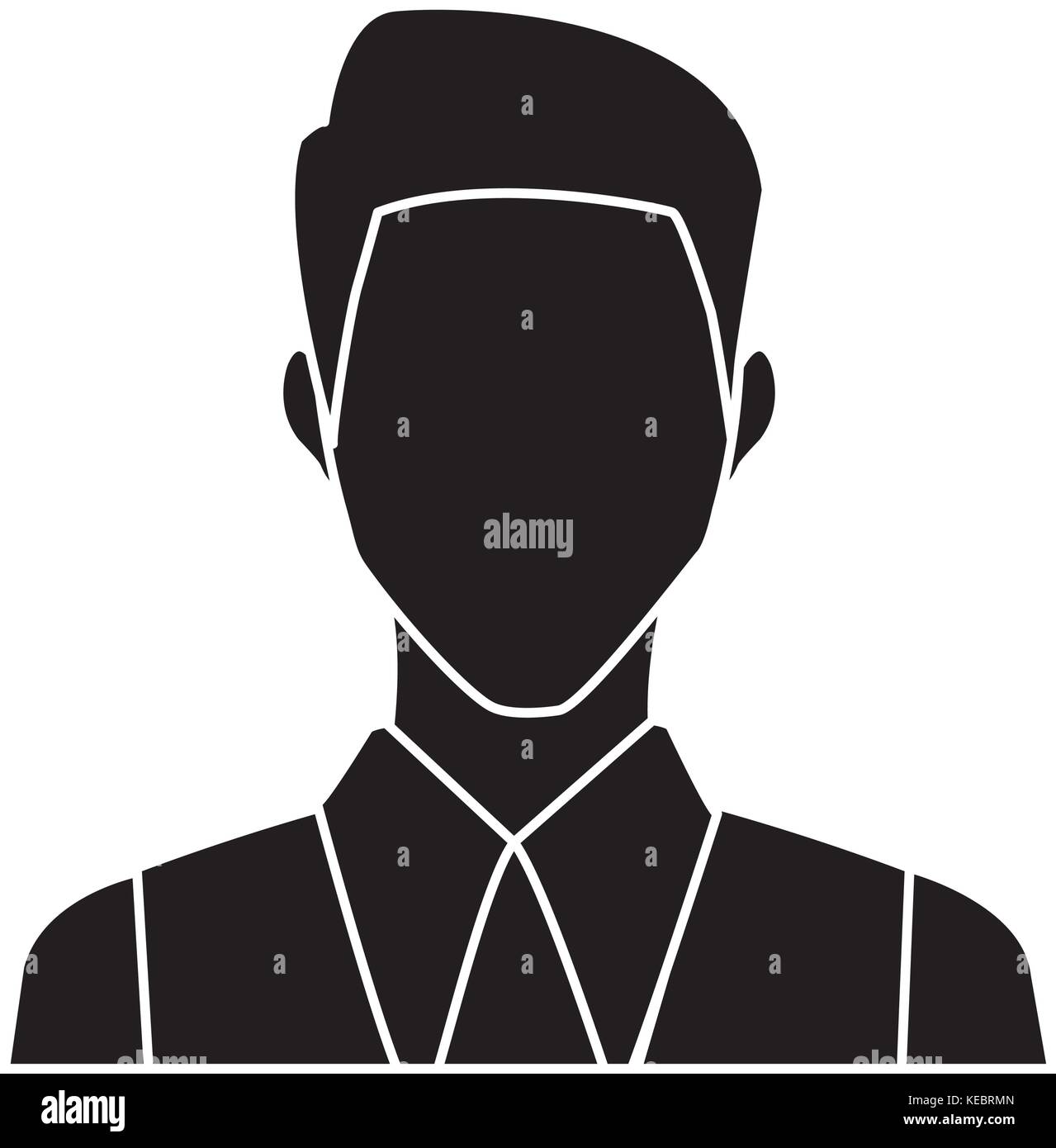 Businessman profile symbol Stock Vector Image & Art - Alamy