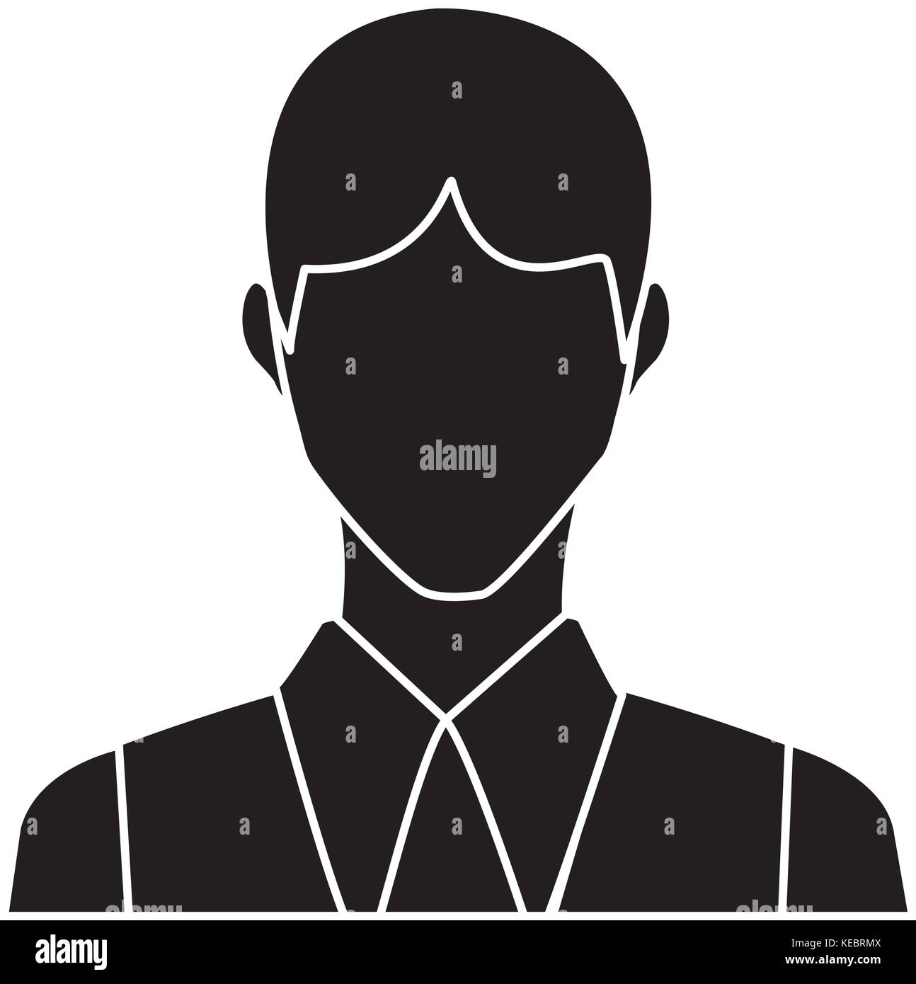 Businessman profile symbol Stock Vector Image & Art - Alamy