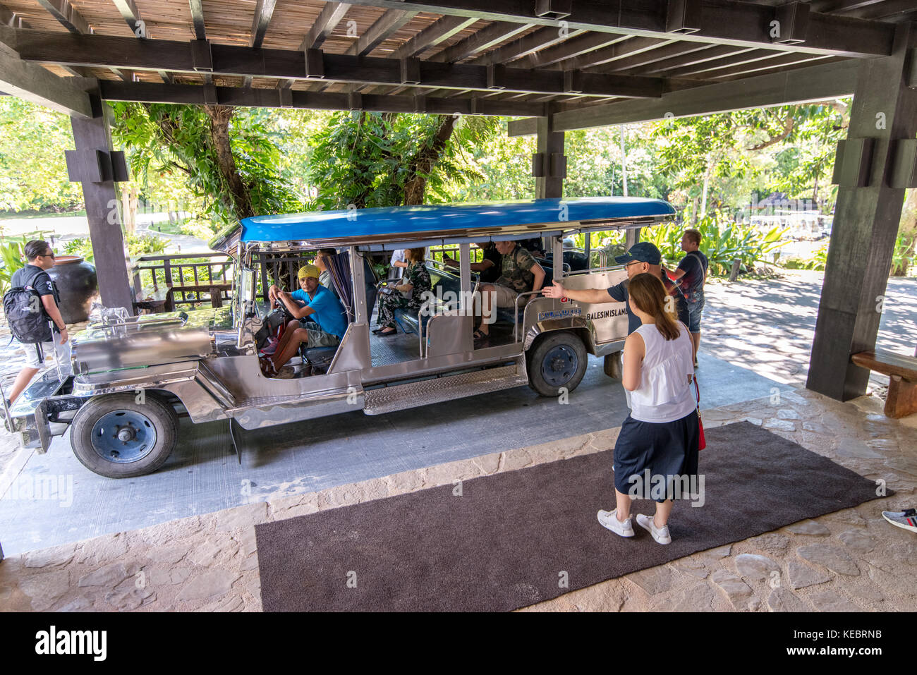 Oct 6,2016 Tourist ride on Jeepney at Balesin Island Club House,Balesin ...