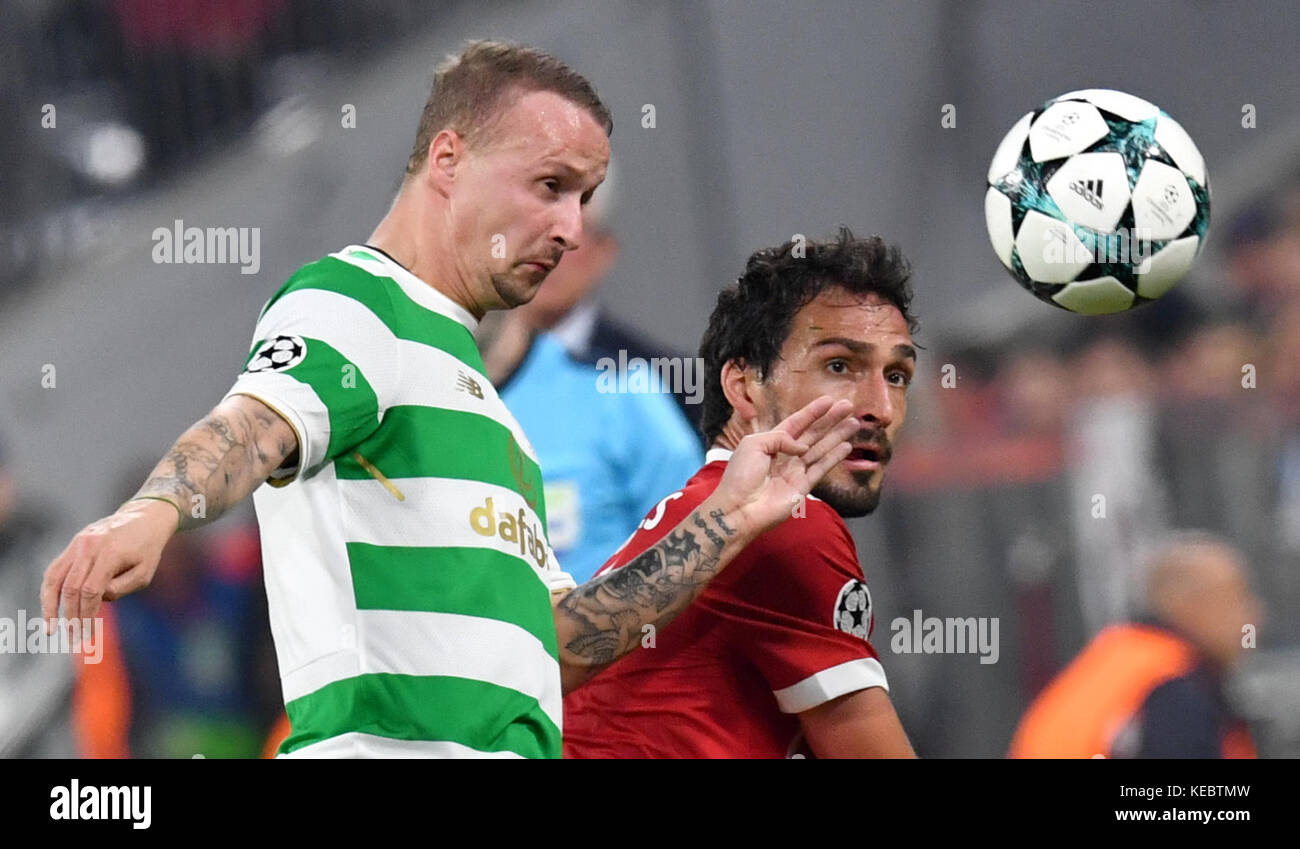 Munich, Germany. 18th Oct, 2017. Munich's Mats Hummels and Glasgow's ...