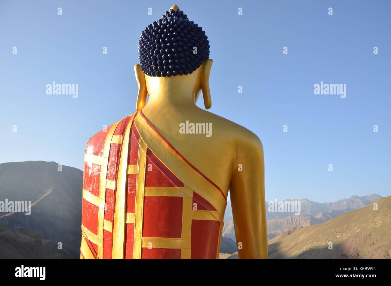 A Buddha Statue can be seen in the Himalayan village Hemis Shukpachu ...