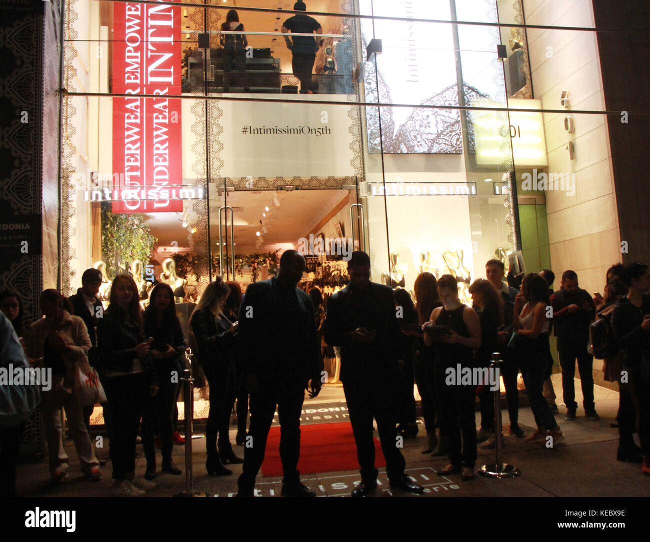 New York, NY, USA. 18th Oct, 2017. Intimissimi flagship boutique ...