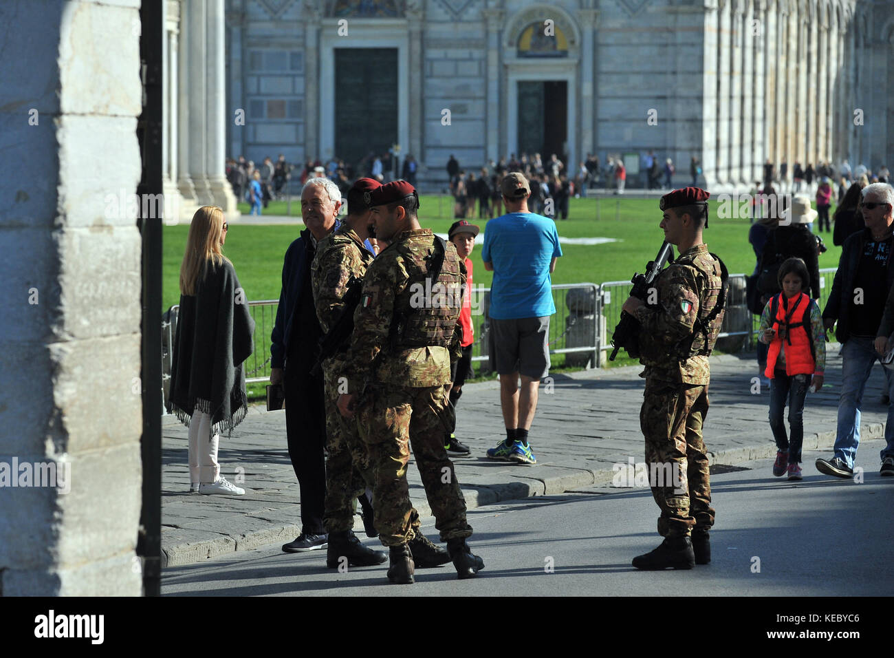 Pisa, Italy. 19th Oct, 2017. Security at Piazza Duomo 19/10/2017-Pisa ...