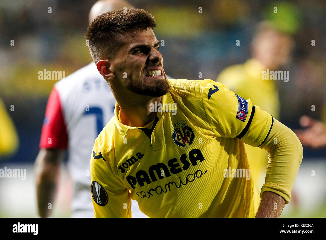 Villarreal, Spain. 19th Oct, 2017. 26 Ramiro Guerra of Villarreal CF ...