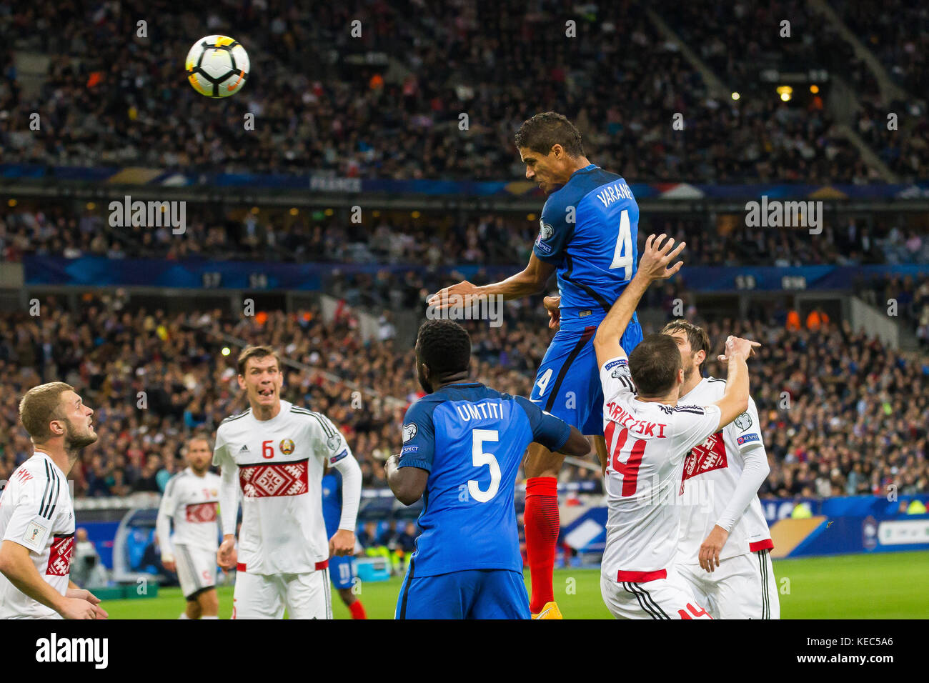 October 10, 2017 - Saint-Denis, France - Raphael Varane in action ...