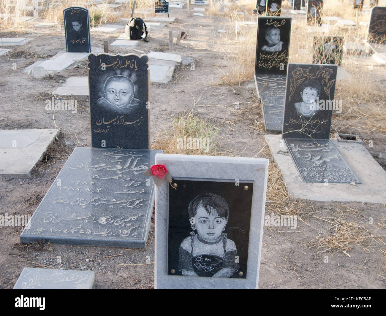 Tabriz, Tabriz, Iran. 18th Oct, 2010. Several tomb of children are seen ...