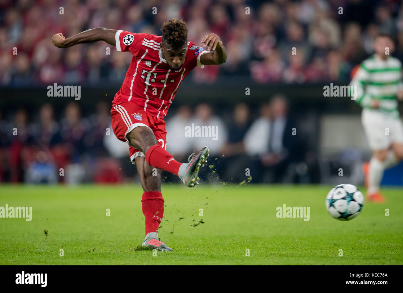 Munich, Germany. 18th Oct, 2017. Munich's Kingsley Coman in action ...