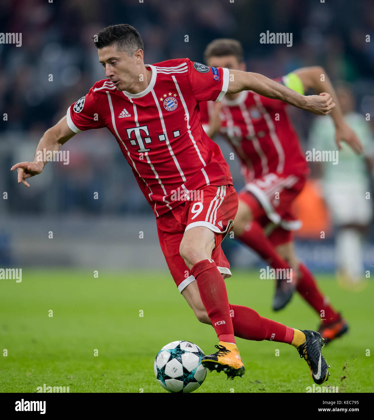 Munich's Robert Lewandowski in action during the UEFA Champions League ...