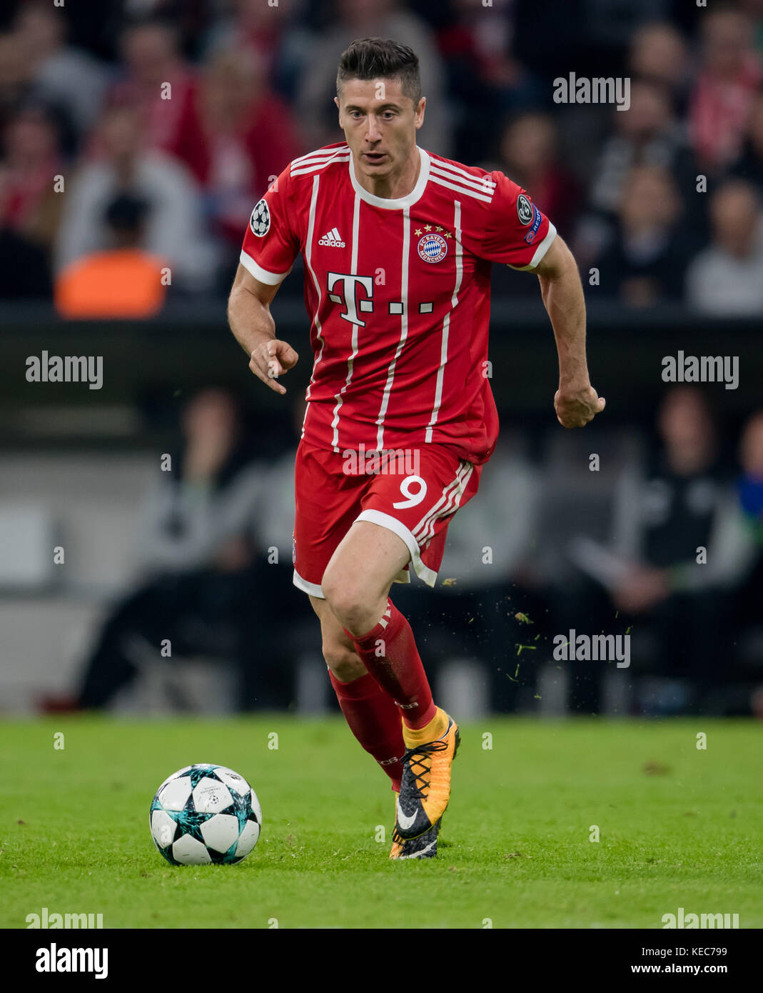 Munich's Robert Lewandowski in action during the UEFA Champions League ...
