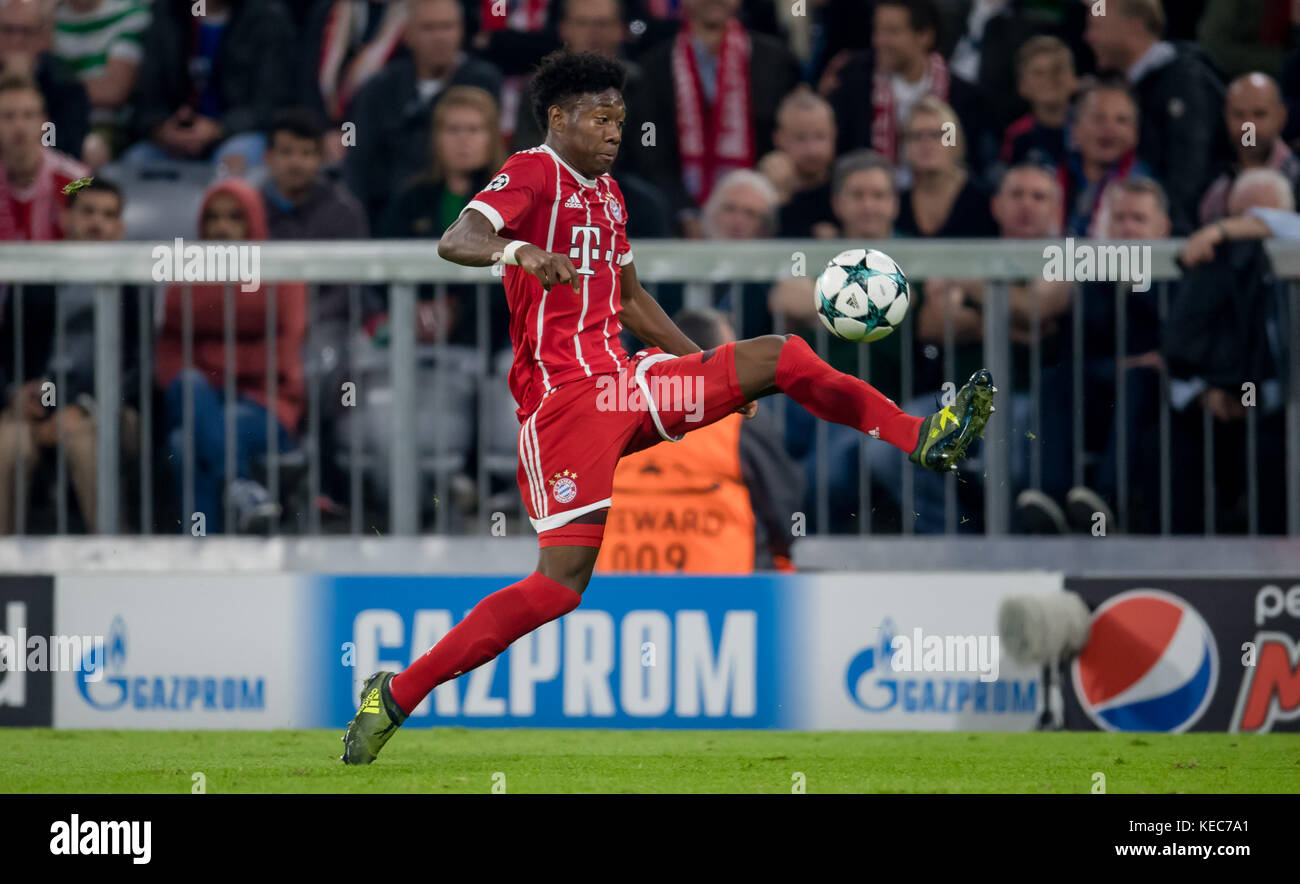 Munich's David Alaba in action during the UEFA Champions League soccer ...