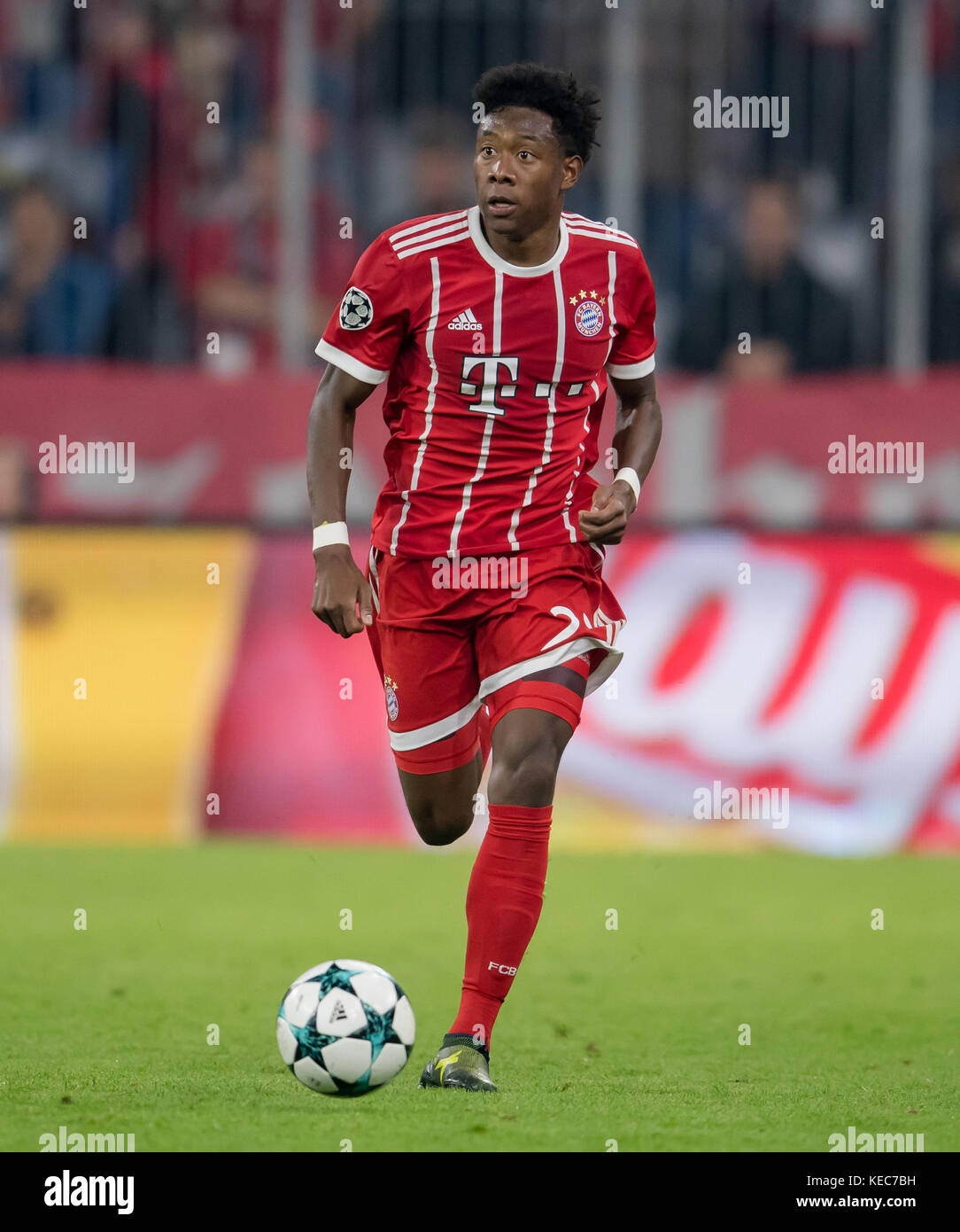 Munich's David Alaba in action during the UEFA Champions League soccer ...