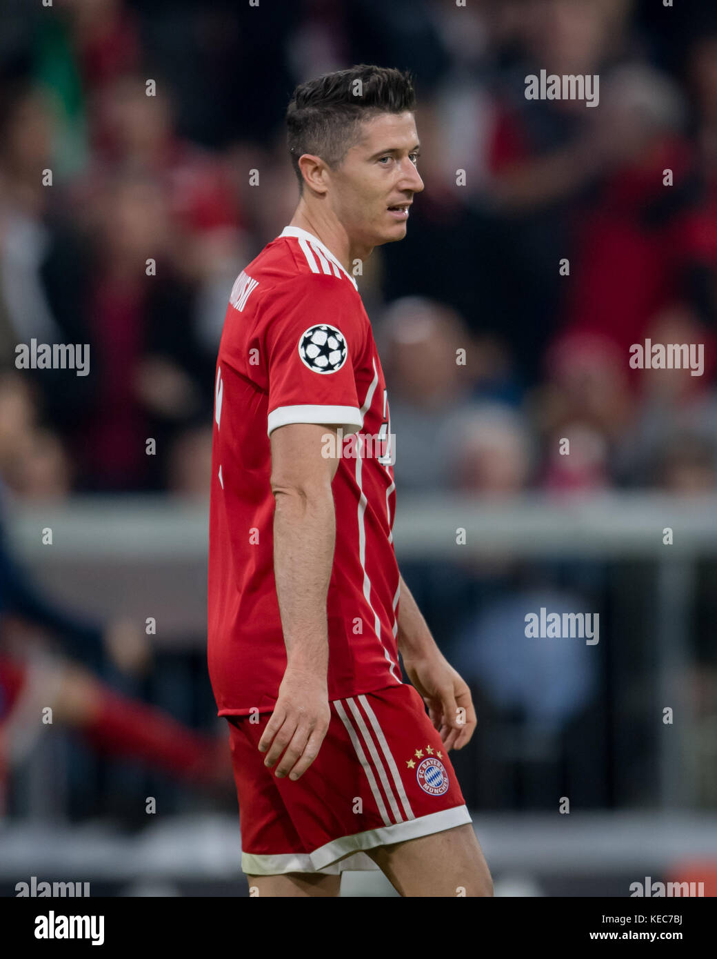 Munich's Robert Lewandowski in action during the UEFA Champions League ...