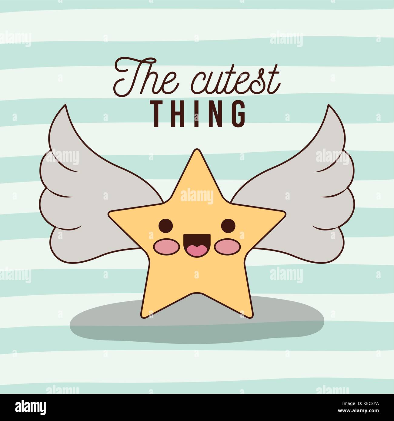 the cutest thing poster of star with wings and lines colorful ...