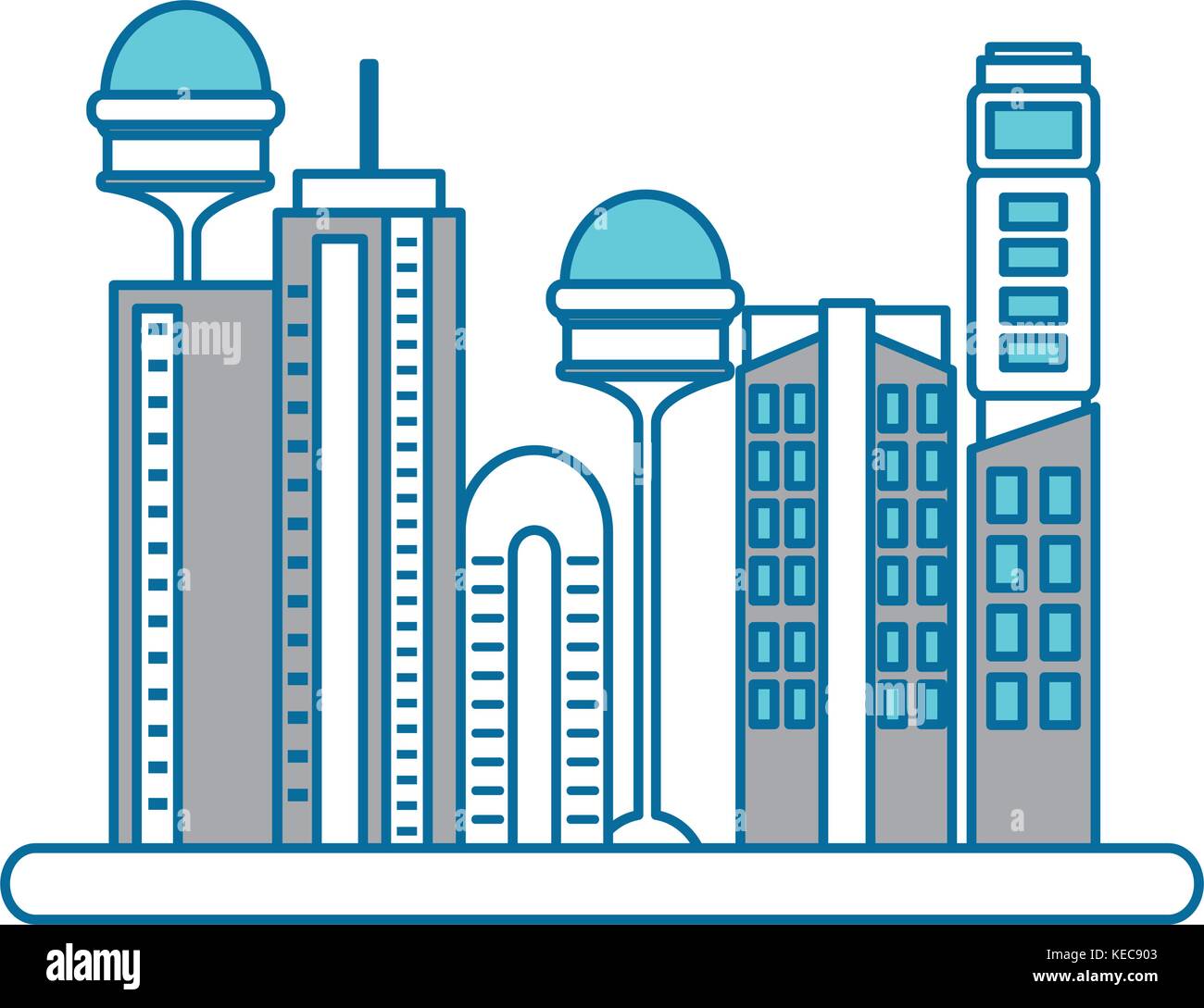cityscape futuristic buildings icon vector illustration design Stock ...