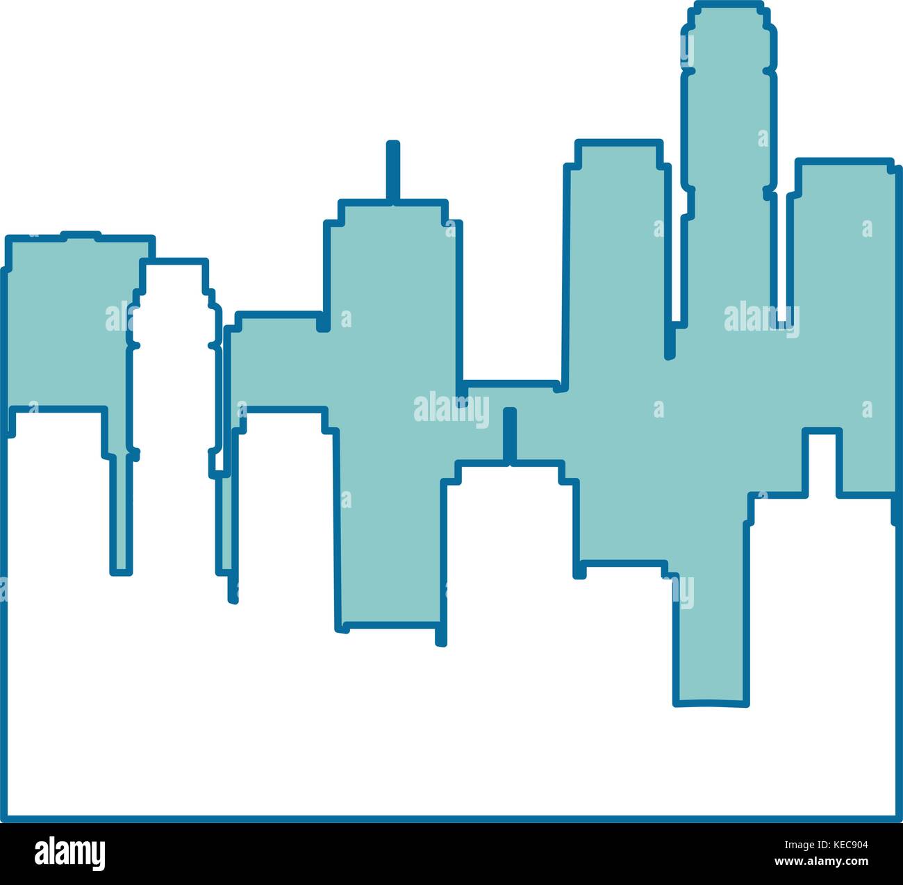 cityscape futuristic buildings icon vector illustration design Stock ...