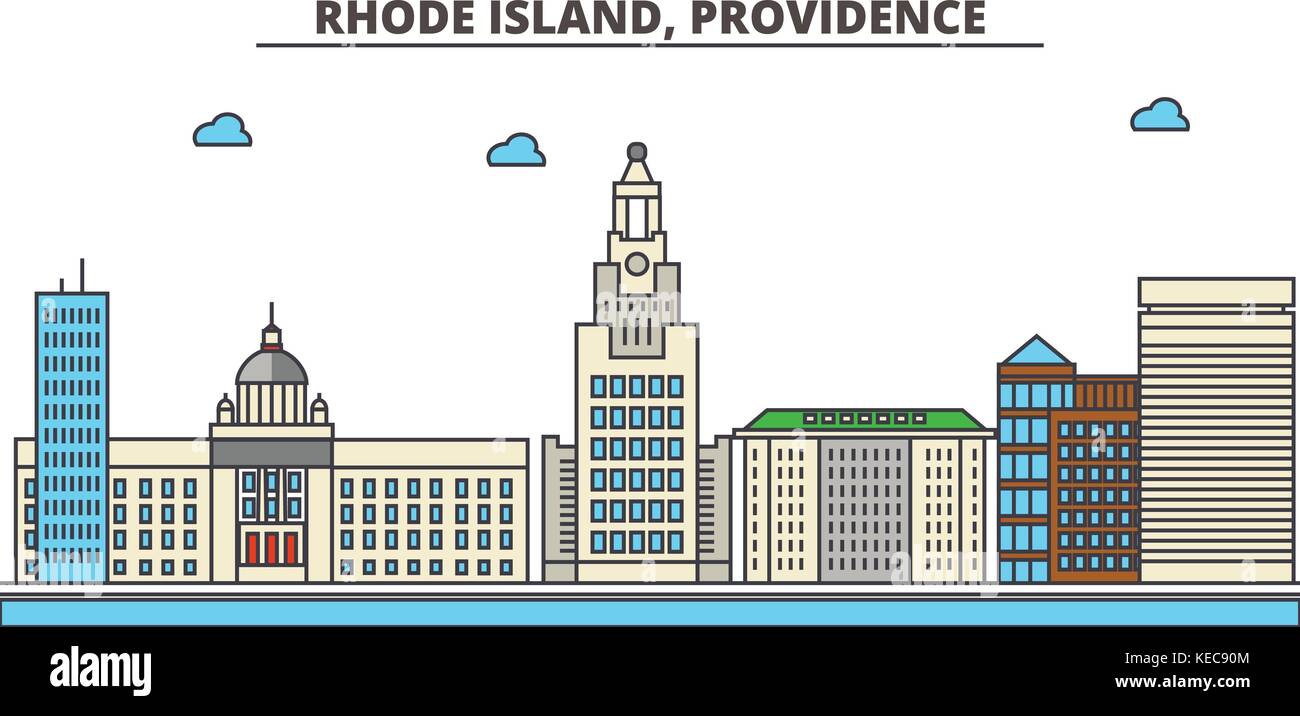 Rhode Island, Providence.City skyline architecture, buildings, streets ...