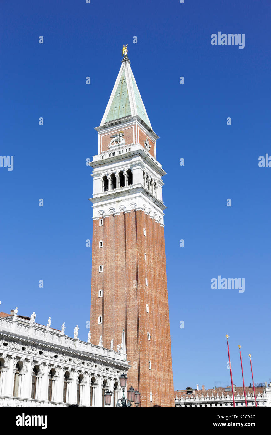 San Marco square and rialto bridge, symbol of Venice lagoon, located in ...