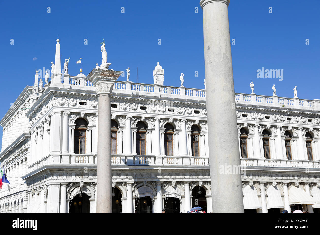 San Marco square and rialto bridge, symbol of Venice lagoon, located in ...
