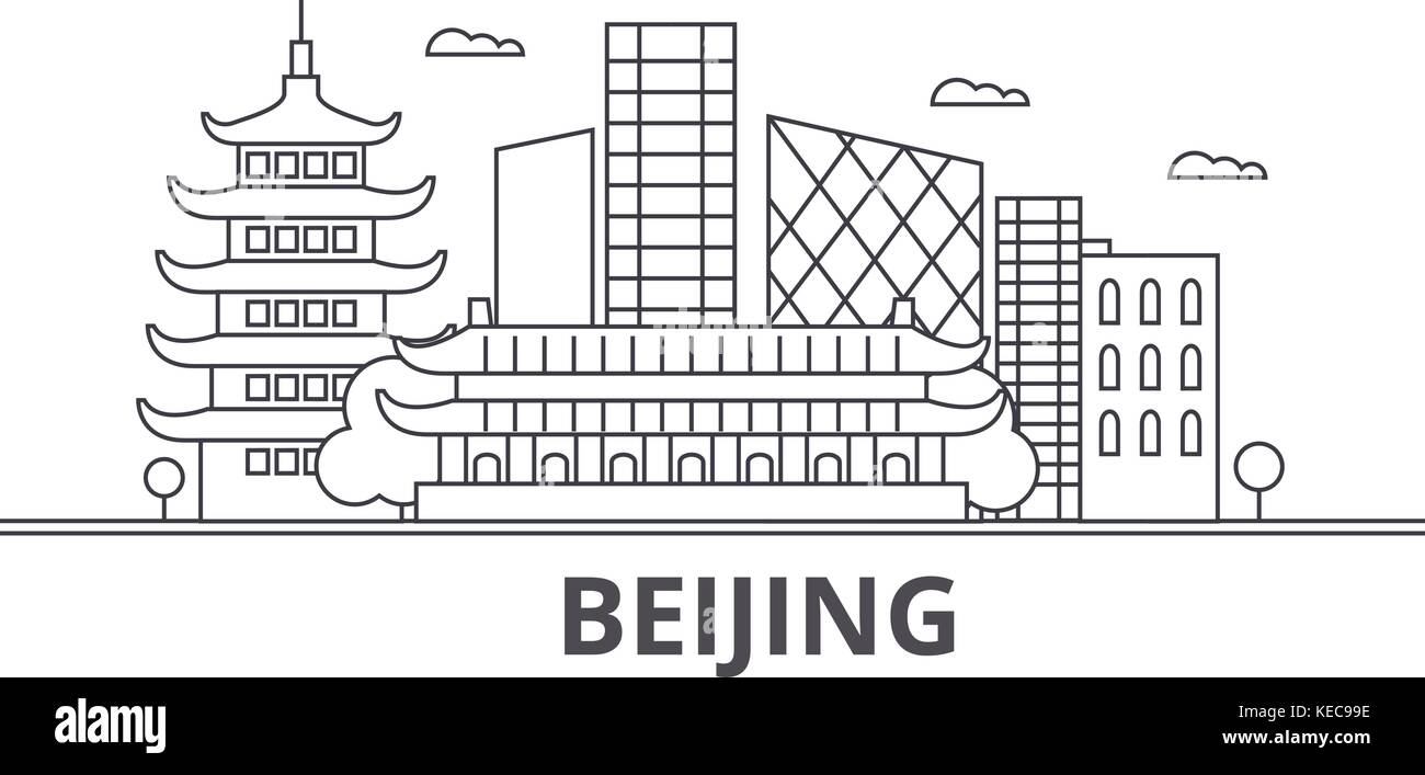 Beijing Skyline Vector