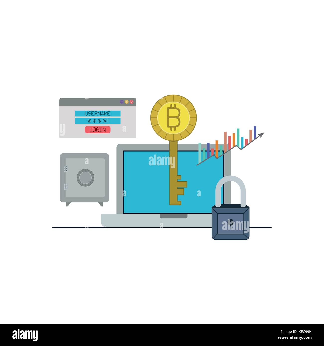 Gold computer key login hi-res stock photography and images - Alamy