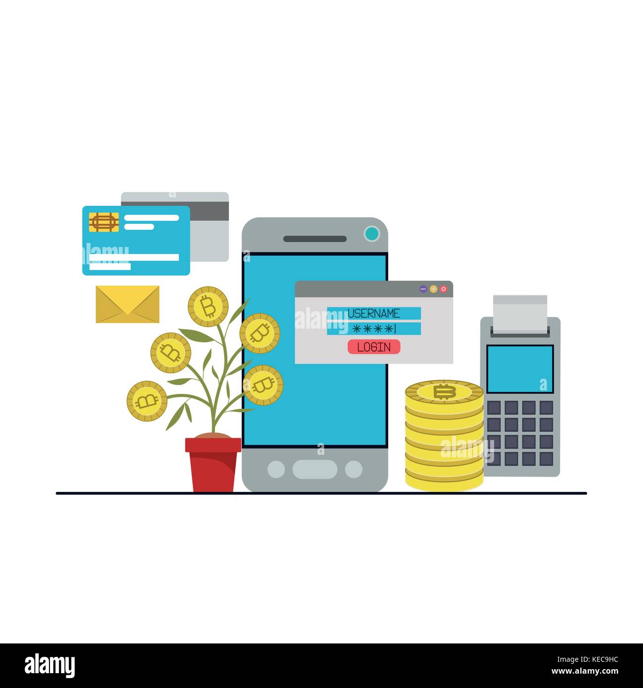 bitcoin digital currency key login in payment or investment from ...