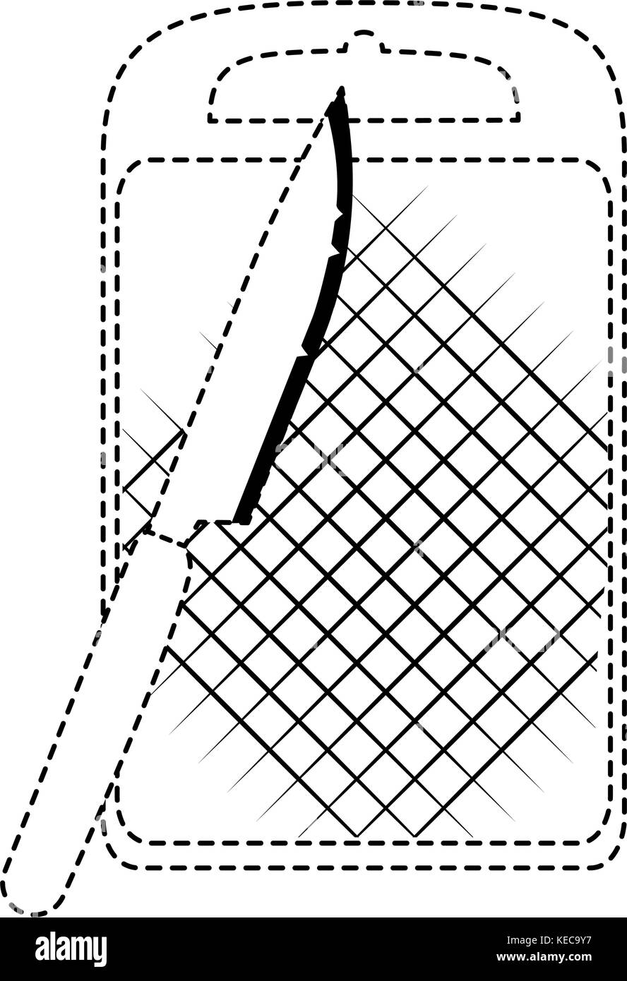 kitchen board with knife vector illustration design Stock Vector Image ...