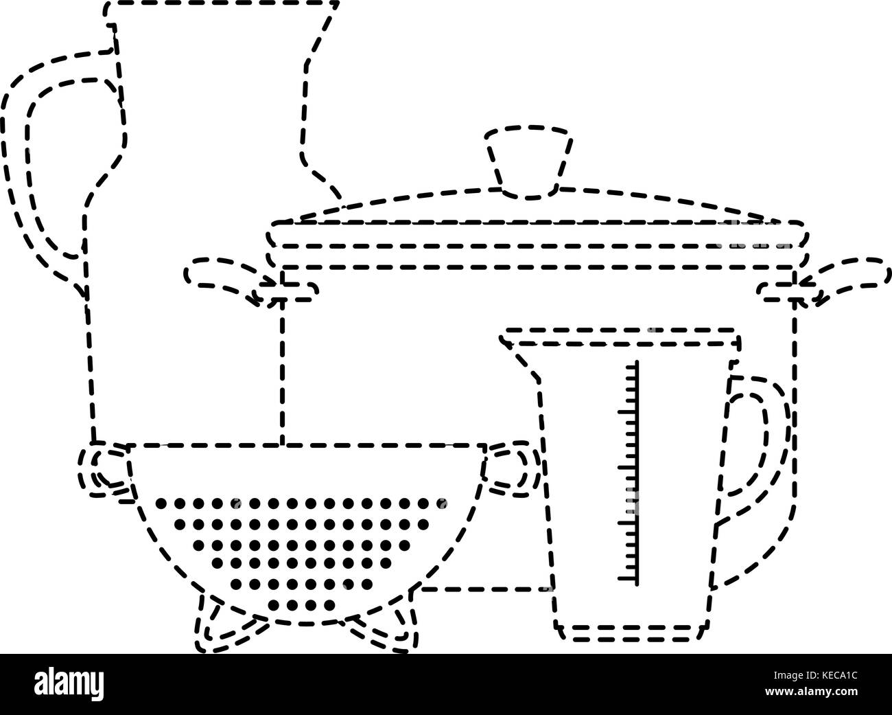 set of kitchen containers vector illustration design Stock Vector Image ...