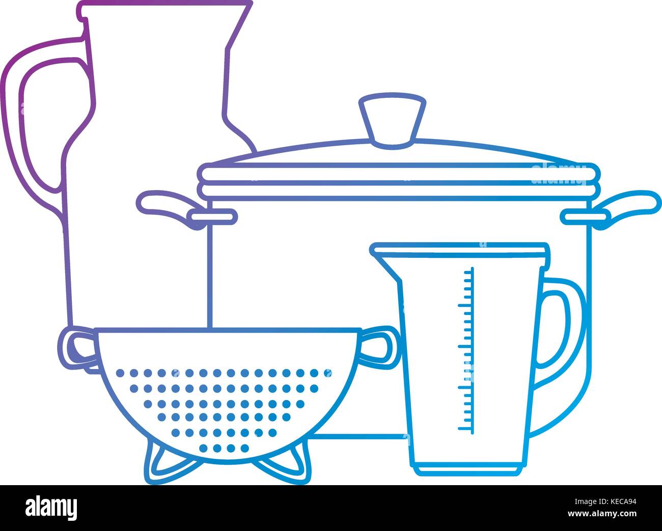 set of kitchen containers vector illustration design Stock Vector Image ...