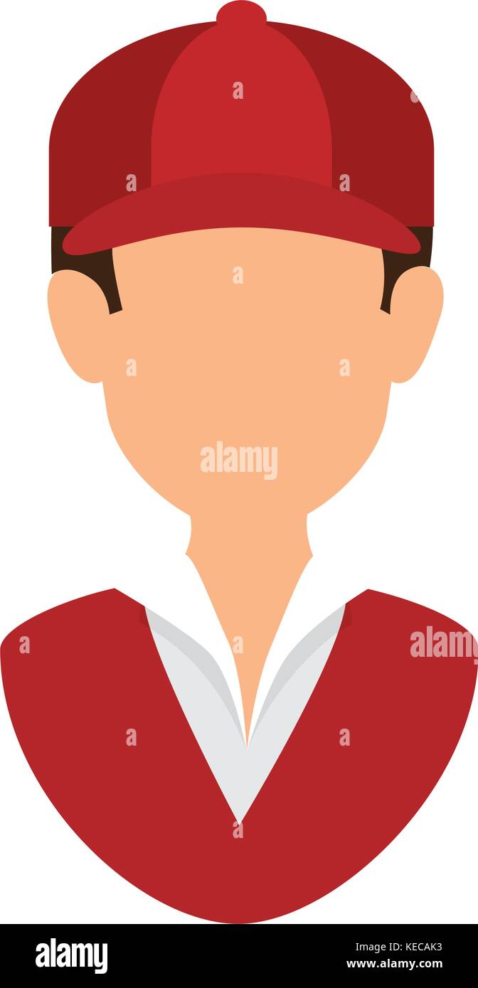 delivery worker with cap uniform Stock Vector Image & Art - Alamy