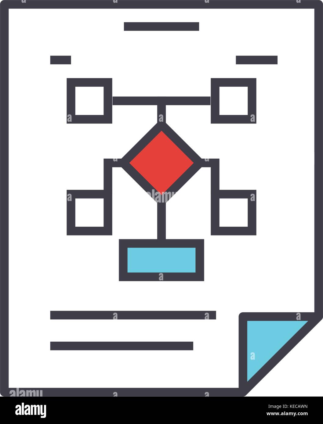 Business organization, flow chart, planning concept Stock Vector Image ...