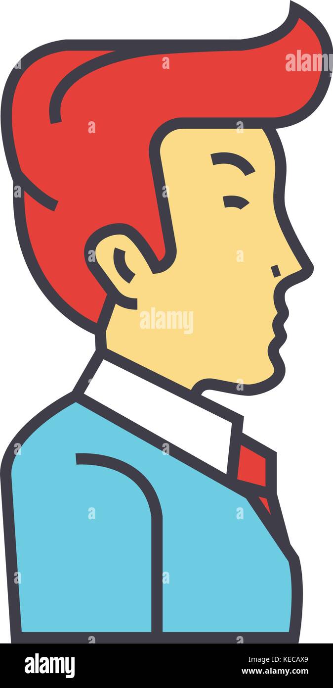 Serious businessman office desk Stock Vector Images - Alamy