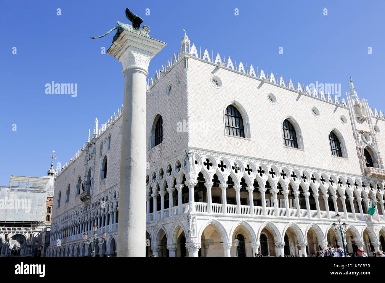 San Marco square and rialto bridge, symbol of Venice lagoon, located in ...