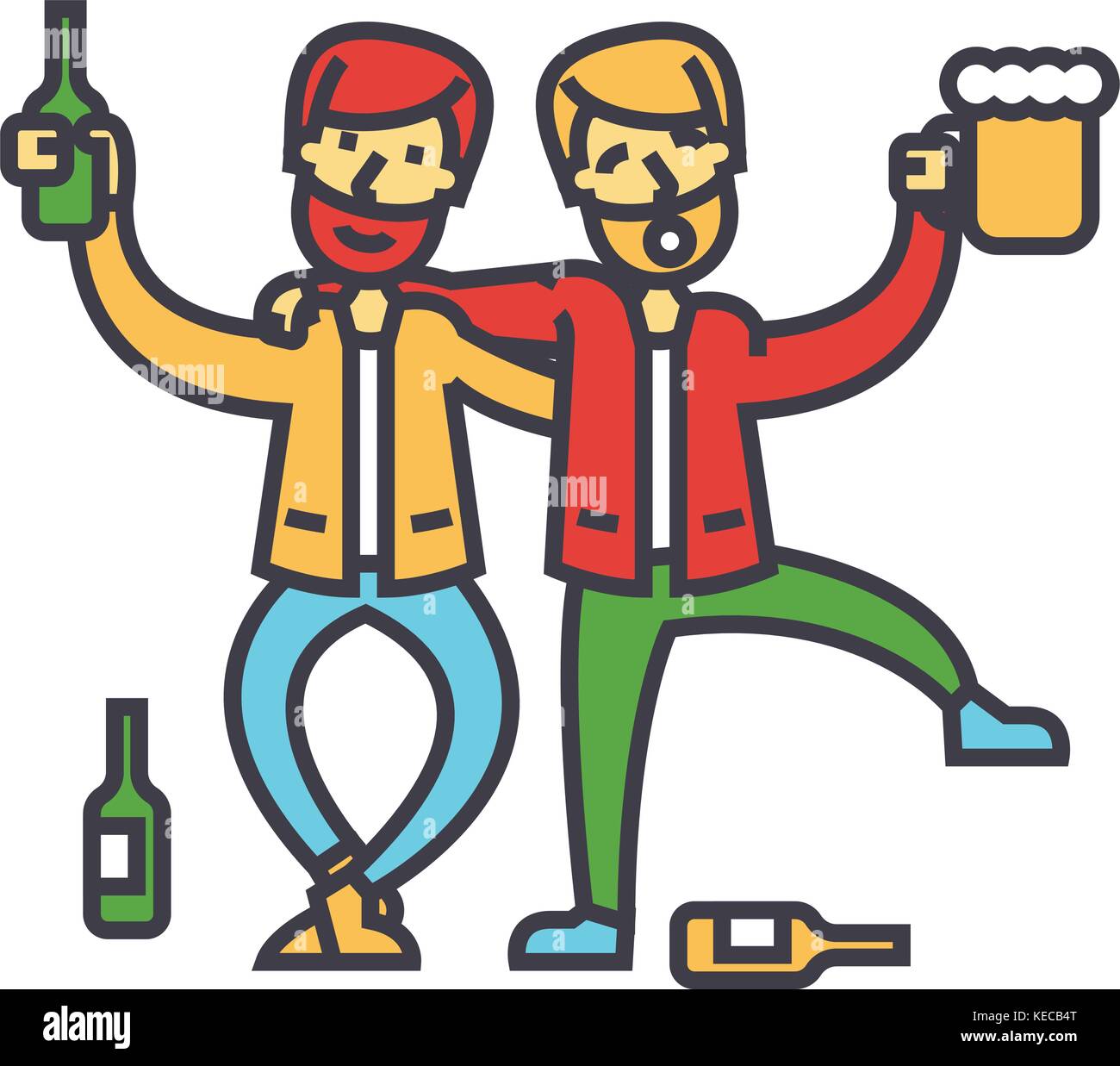 Drunk Friends Cartoons