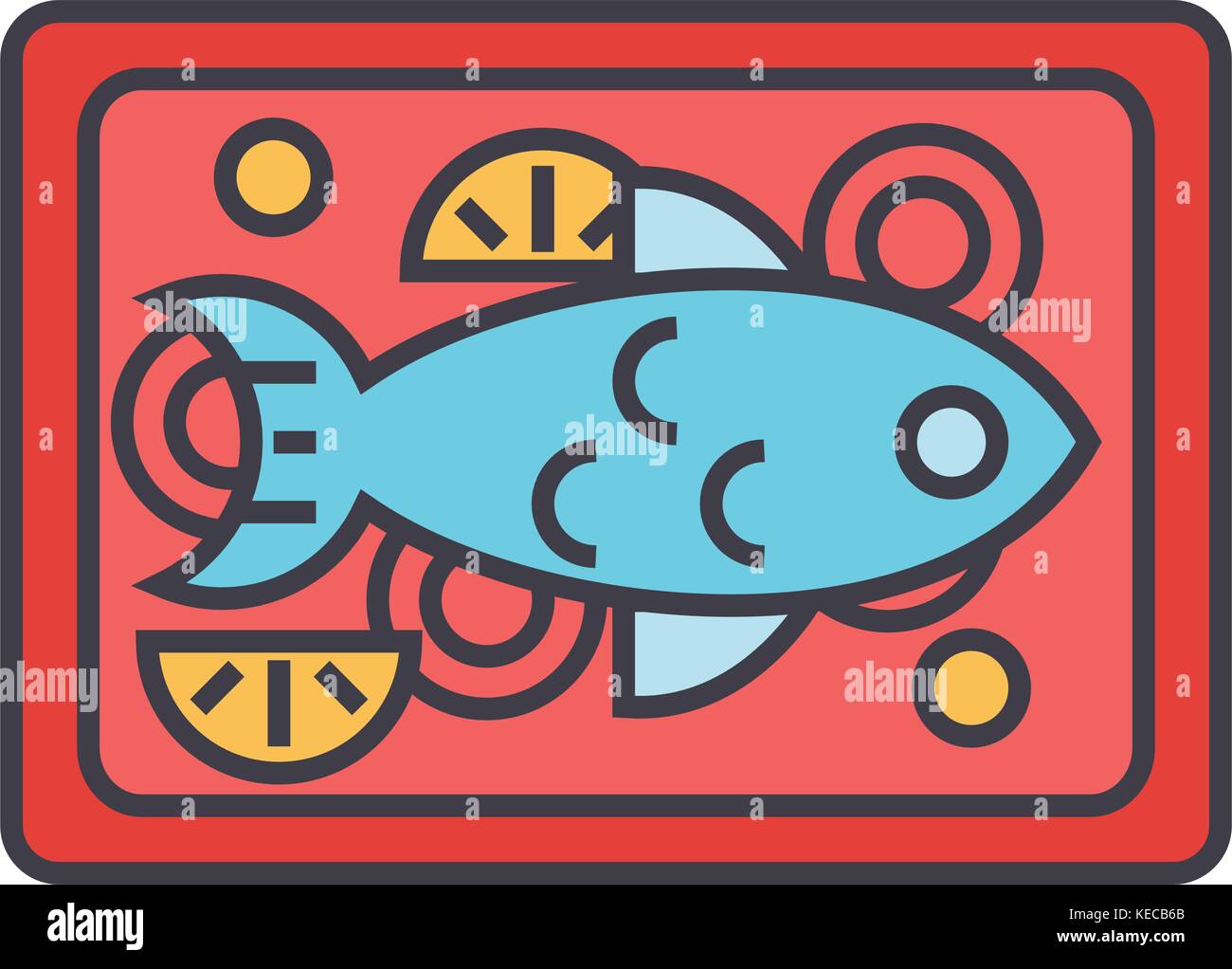 Fish restaurant dish concept Stock Vector Image & Art - Alamy