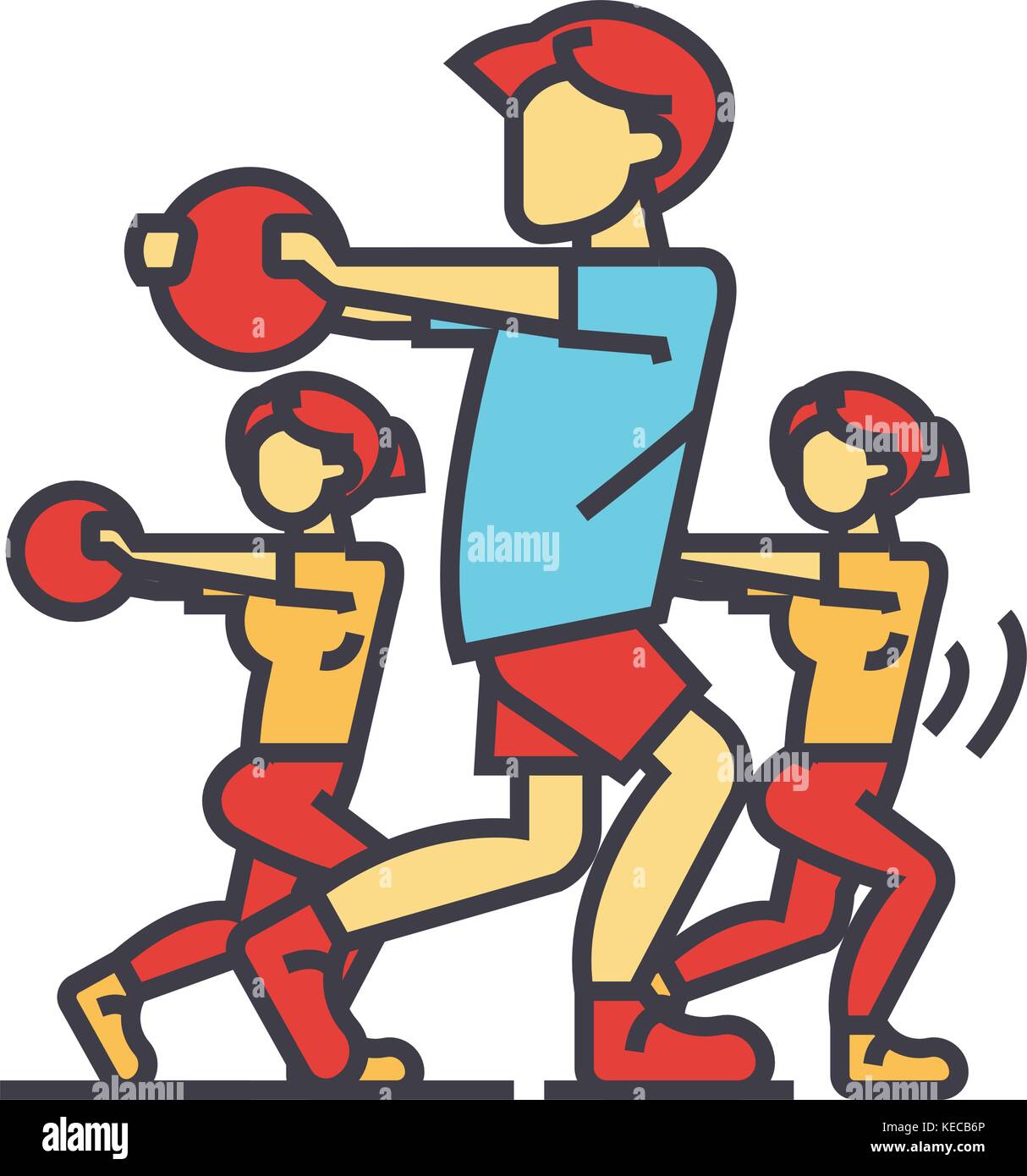 Fitness people in coaching gym concept Stock Vector Image & Art - Alamy