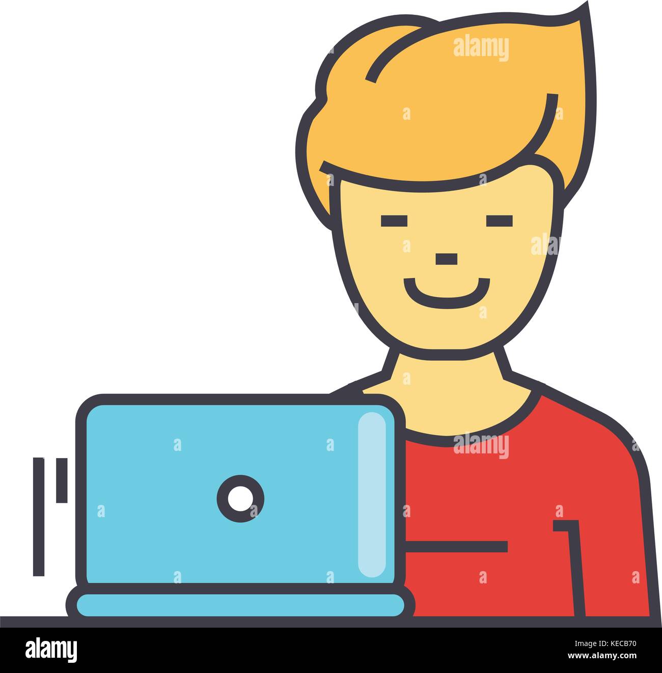 Freelancer, work at laptop, programmer, web developer concept Stock ... Freelancer, work at laptop, programmer, web developer concept Stock ...