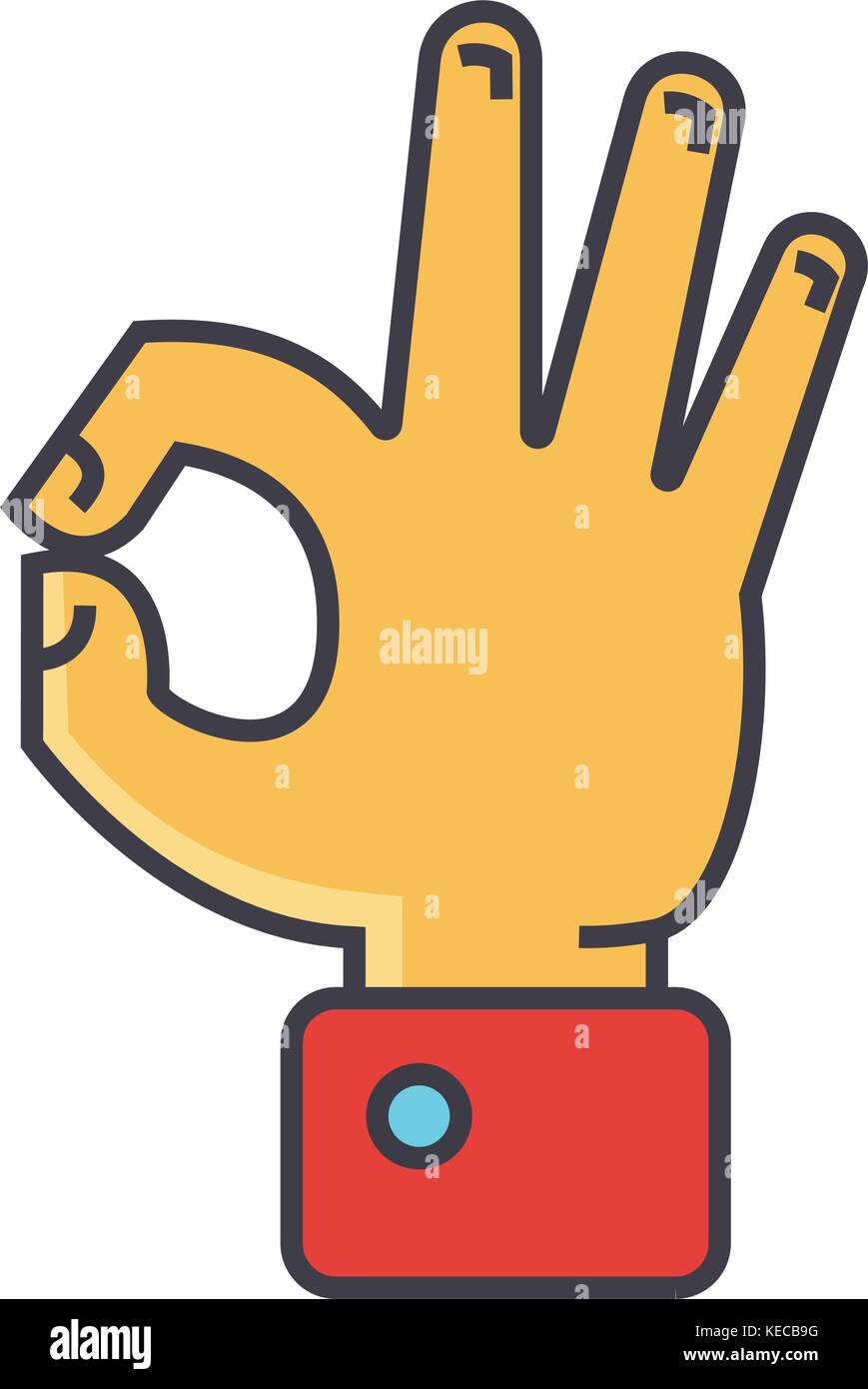 Hand gesture symbolizing ok, agreement concept Stock Vector Image & Art ...