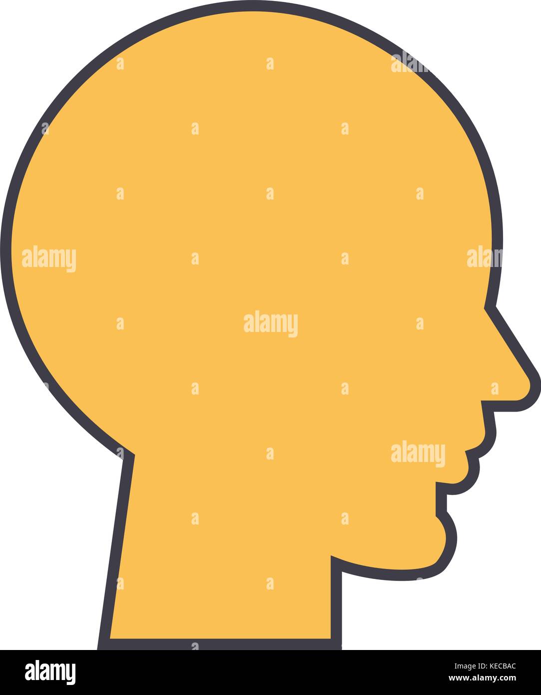 Human head, male profile concept Stock Vector Image & Art - Alamy