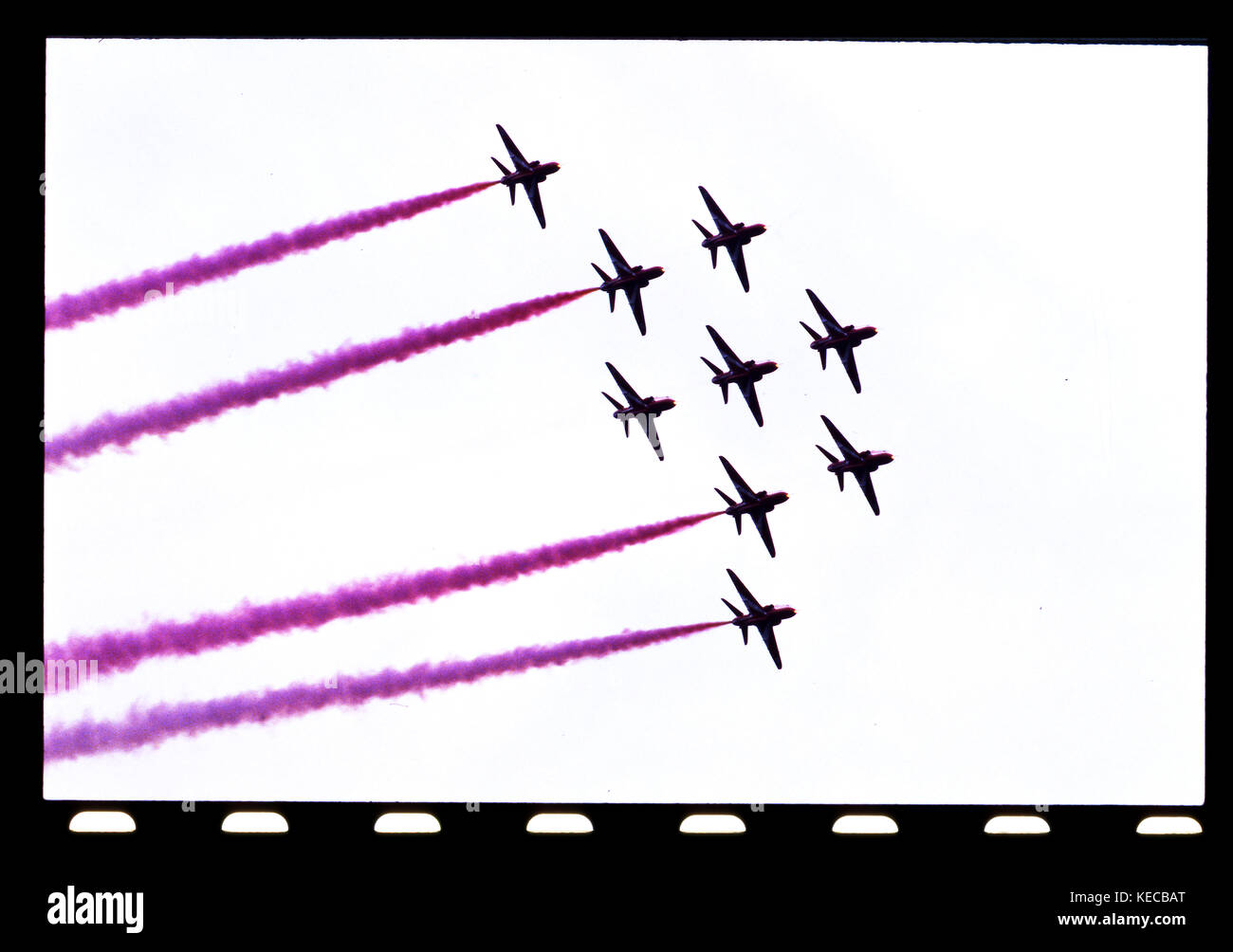 Red Arrows during an airshow in Northern Ireland. The Red Arrows ...