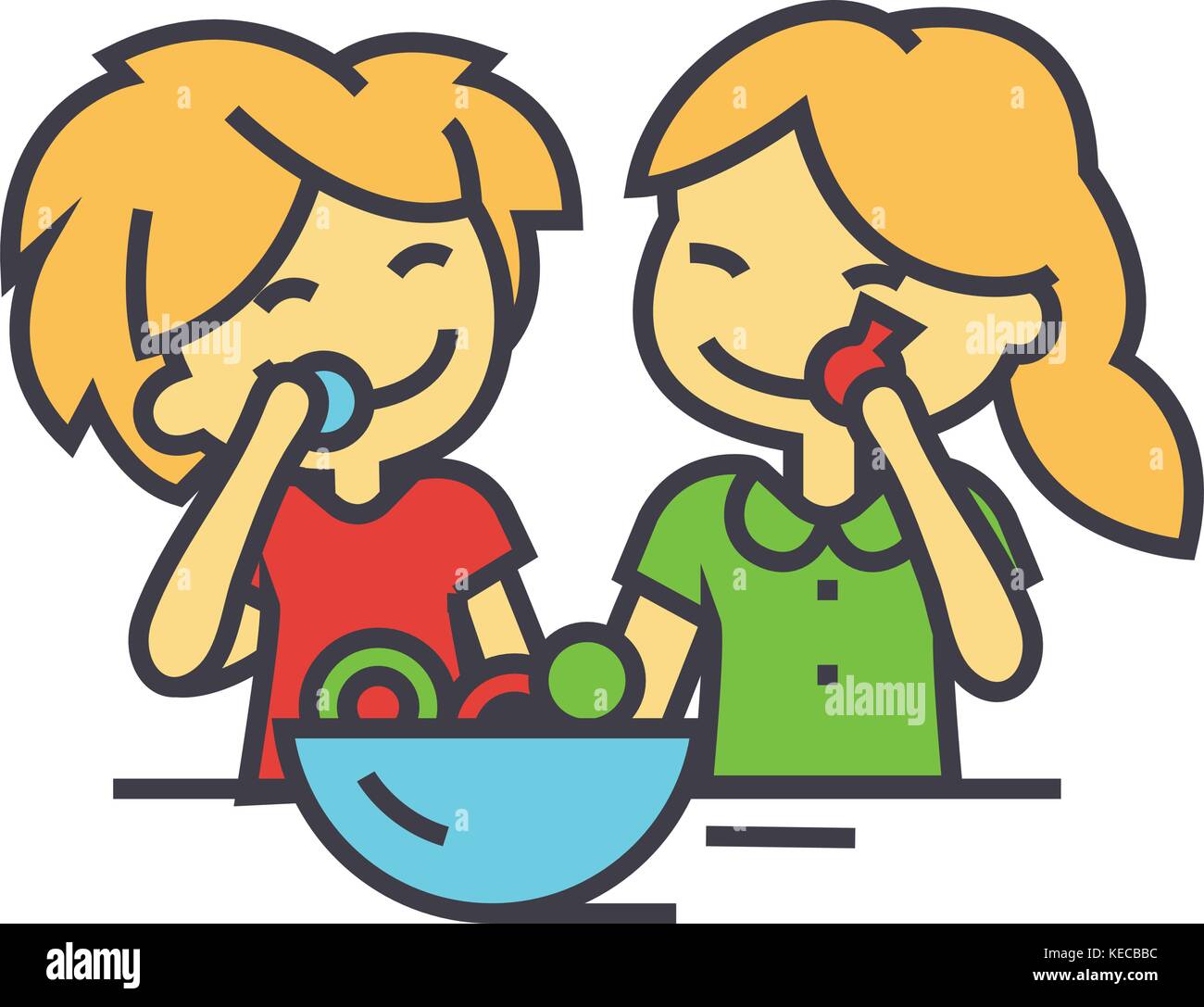 Kids eating candy concept Stock Vector Image & Art - Alamy