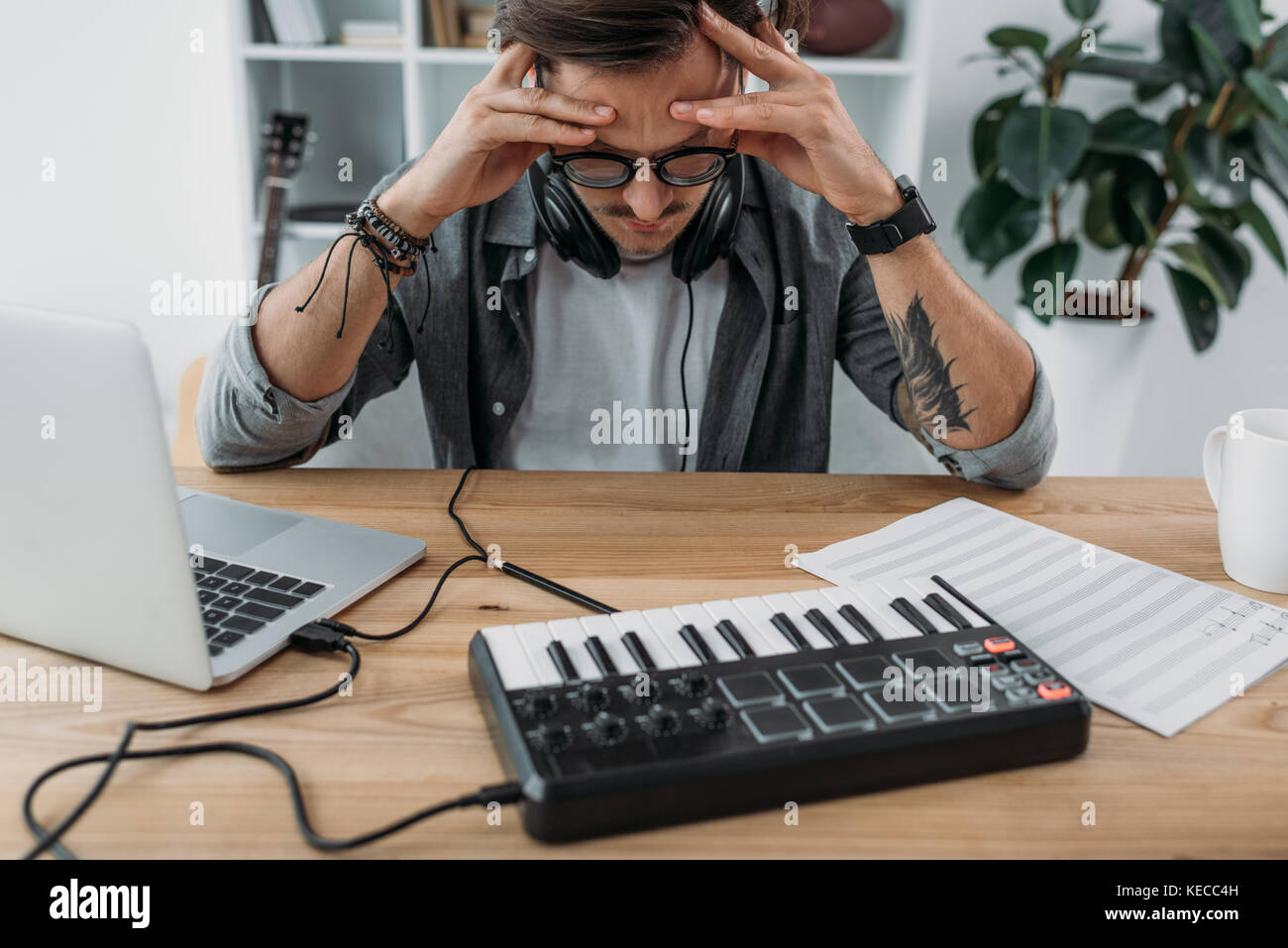 angry young musician Stock Photo - Alamy
