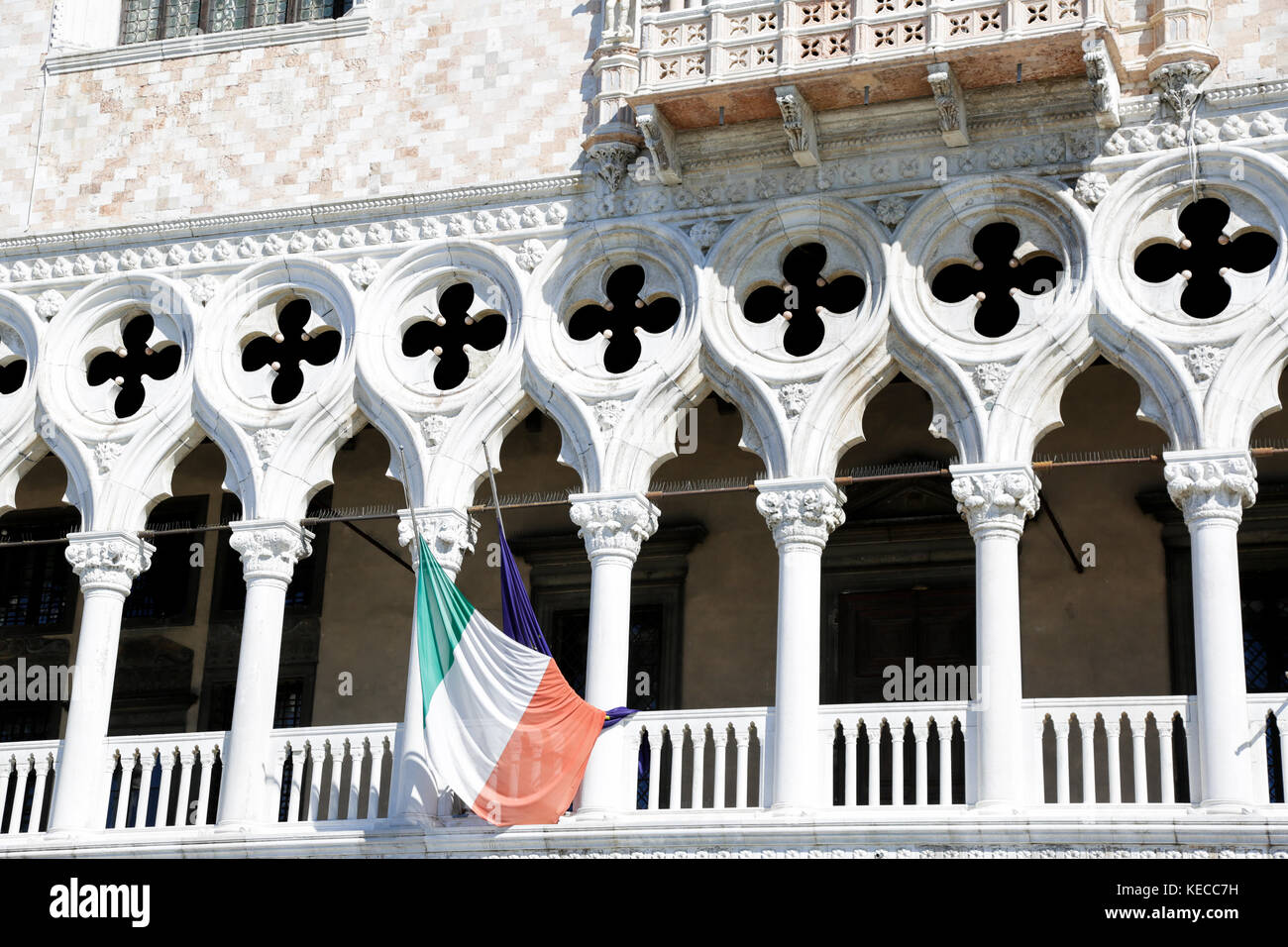 San Marco square and rialto bridge, symbol of Venice lagoon, located in ...