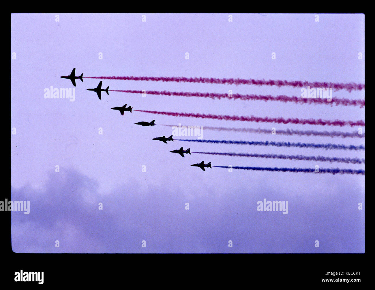 Red Arrows during an airshow in Northern Ireland. The Red Arrows ...