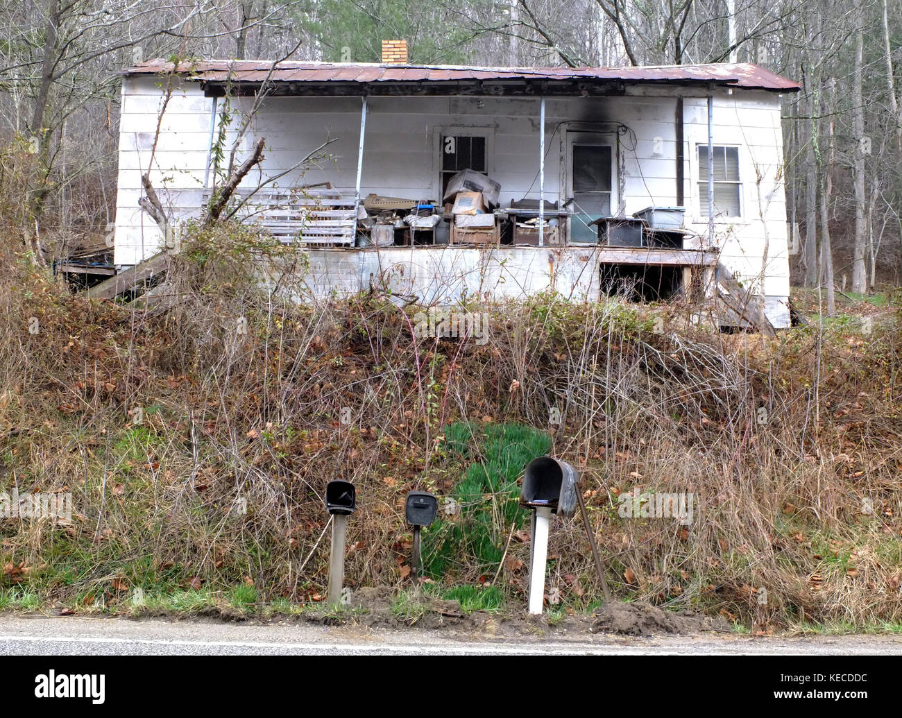 Houses left to rot in East Kentucky Stock Photo - Alamy