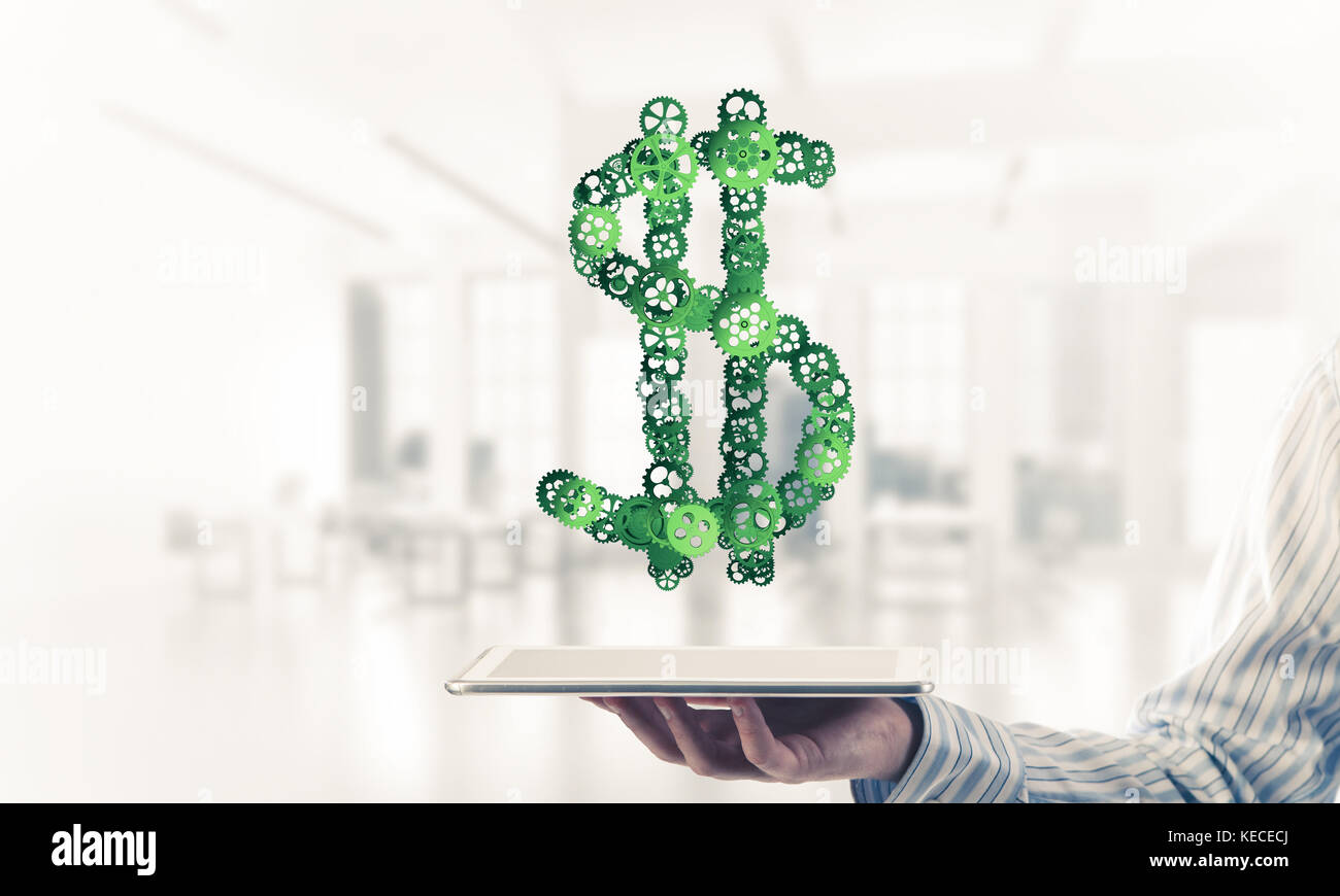 Connections and networking concepts as means of money earning on Stock ...