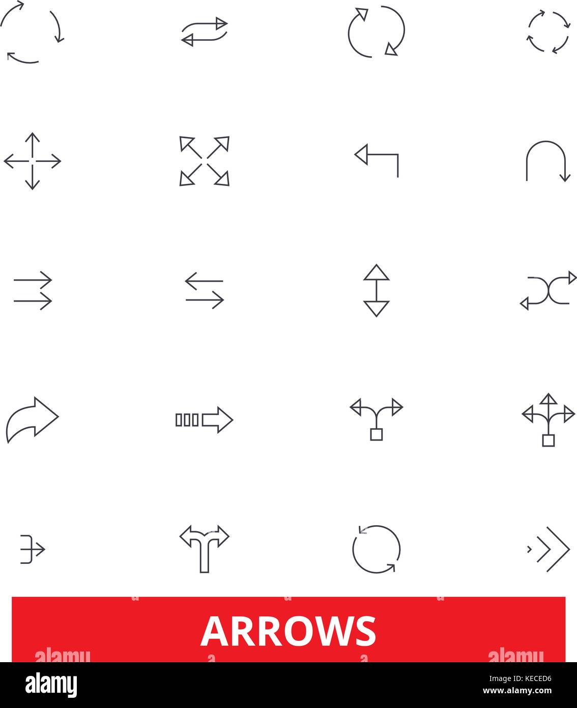 Traffic sign red black arrows Stock Vector Images - Alamy