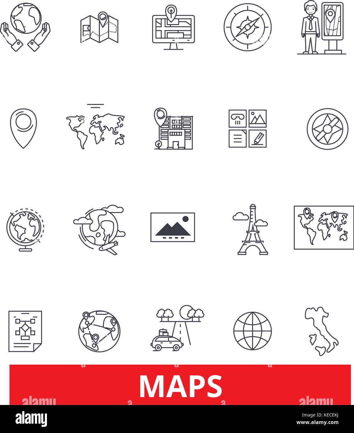 Maps, globe, compass, scheme, blueprint, atlas, diagram, picture ...