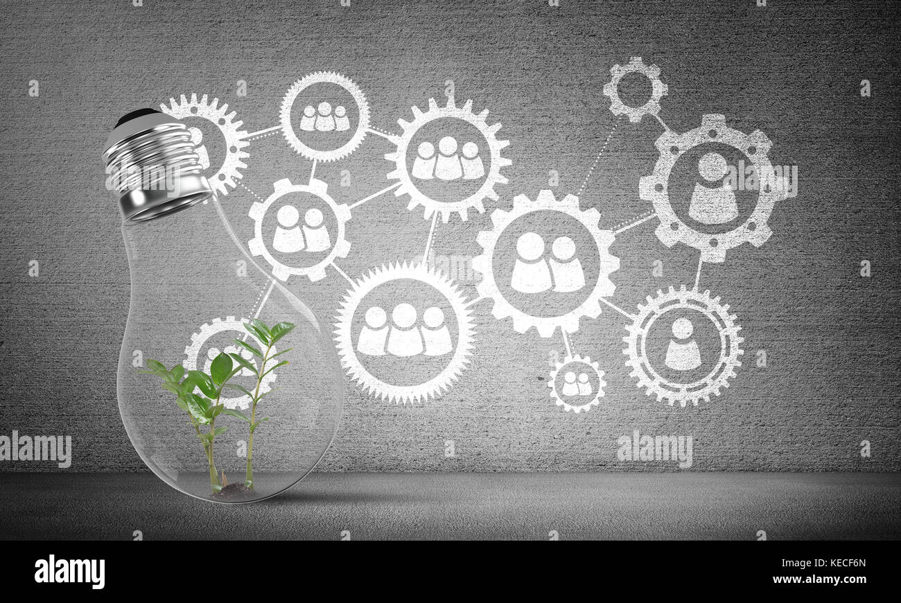 Green plant inside lightbulb Stock Photo - Alamy